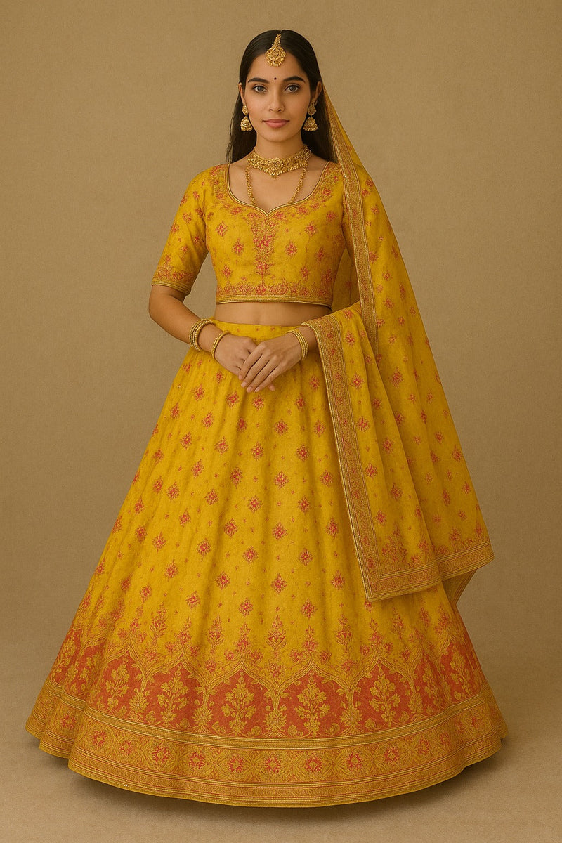 Radiant in Mustard – Pehrawani Paridhan